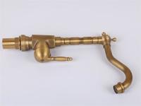 China Washbasin Rotating Bathroom Faucet Tap Hexagon Full Copper Hot And Cold for sale