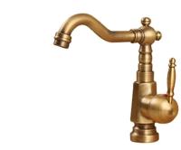 China Thickened Unlacquered Brass Kitchen Faucet Gold Bathroom Taps OEM for sale