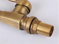 China Thickened Unlacquered Brass Kitchen Faucet Gold Bathroom Taps OEM for sale