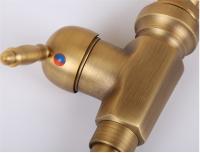 China Thickened Unlacquered Brass Kitchen Faucet Gold Bathroom Taps OEM for sale