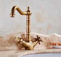 China Electroplating Antique Brushed Brass Kitchen Tap Full Copper OEM for Bathroom Basin for sale