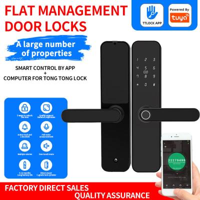 China TTLOCK Tuya Graffiti Smart Outdoor Biometric Door Lock For Home for sale