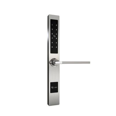 China Aluminum Alloy Biometric Smart Fingerprint Door Lock Card Swiping 2in1 for sale