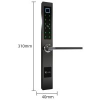 China Aluminum Alloy Biometric Smart Fingerprint Door Lock Card Swiping 2in1 for sale