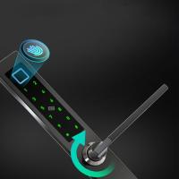 China Aluminum Alloy Biometric Smart Fingerprint Door Lock Card Swiping 2in1 for sale