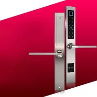 China Aluminum Alloy Biometric Smart Fingerprint Door Lock Card Swiping 2in1 for sale