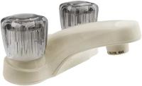 China Dual Handle RV Bathroom Faucet Tap Acrylic CUPC Certified 2KG for sale