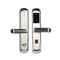 China Semi Automatic Glass Smart Fingerprint Door Lock C-Level NFC Code for sale