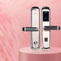 China Semi Automatic Glass Smart Fingerprint Door Lock C-Level NFC Code for sale