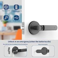 China Keyless Entry Smart Fingerprint Door Lock Biometric Digital Lock Matte Black for sale