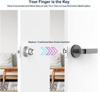 China Keyless Entry Smart Fingerprint Door Lock Biometric Digital Lock Matte Black for sale