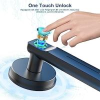 China Keyless Entry Smart Fingerprint Door Lock Biometric Digital Lock Matte Black for sale