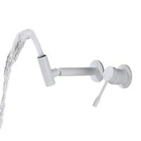 China Hotel Wall Mount Bathroom Faucet Embedded White Sink Taps 2kg Customized for sale