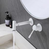 China Hotel Wall Mount Bathroom Faucet Embedded White Sink Taps 2kg Customized for sale