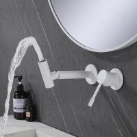 China Hotel Wall Mount Bathroom Faucet Embedded White Sink Taps 2kg Customized for sale