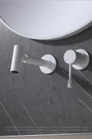 China Hotel Wall Mount Bathroom Faucet Embedded White Sink Taps 2kg Customized for sale