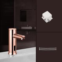 China OEM Induction Sensor Sink Bathroom Faucet Tap Automatic Single Cooling Rose Gold for sale