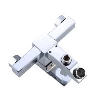 China Triple Aluminum Shower Head Square For Bathroom Bathtub Electroplated Copper for sale