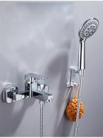 China Triple Aluminum Shower Head Square For Bathroom Bathtub Electroplated Copper for sale