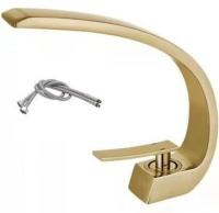 China Washbasin Zinc Alloy Faucet Curved Basin Taps All Copper For Bathroom Counter for sale