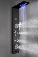 China 6 Function Zinc Shower Head Panel Tower System LED Showerhead Faucet Rain Massage System for sale