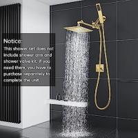 China 8 Inch Handheld Polished Brass Showerheads Brass Shower Handset for sale