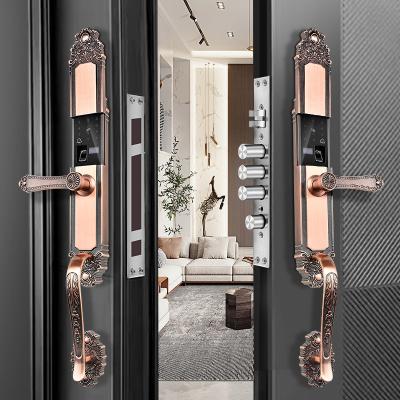 China Villa Biometric Door Lock Electronic Fingerprint Smart Lock Card Swiping for sale