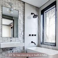 China Matte Black Rotatable Zinc Shower Head Spout Tub And Shower Trim Kit With Valve for sale