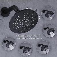 China Matte Black Rotatable Zinc Shower Head Spout Tub And Shower Trim Kit With Valve for sale