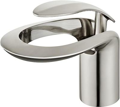 China Round Hollowed Waterfall Bathroom Faucet Tap For Lavatory Vanity for sale