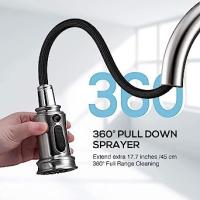 China Farmhouse Single Handle Brass Pull Out Kitchen Tap Sprayer 3 Mode ODM for sale