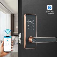 China Biometric Deadbolt Smart Fingerprint Door Lock Wooden For Office Homestay Apartment for sale