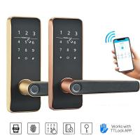 China Biometric Deadbolt Smart Fingerprint Door Lock Wooden For Office Homestay Apartment for sale