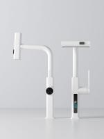 China Motion Sensor Waterfall Zinc Alloy Faucet Digital Display For Kitchen Multifunctional for sale