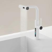 China Motion Sensor Waterfall Zinc Alloy Faucet Digital Display For Kitchen Multifunctional for sale