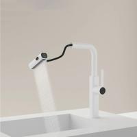 China Motion Sensor Waterfall Zinc Alloy Faucet Digital Display For Kitchen Multifunctional for sale