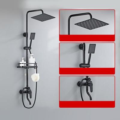 China Thermostatic Pressurized Aluminum Shower Head Mixer Taps Rain Nozzle For Bathroom for sale