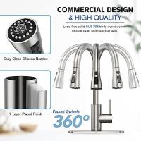 China Brushed Nickel SUS304 Stainless Steel Faucet Sprayer For Kitchen Sink for sale