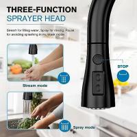 China Swivel Spout Kitchen Faucet Tap With Pull Down Sprayer Brushed Nickel for sale
