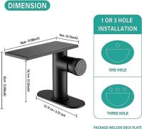 China Matte Black Vanity Bathtub Waterfall Sink Faucet Tap Single Hole Cold And Hot for sale