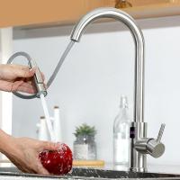 China Infrared Sensor Gooseneck Zinc Alloy Faucet For Kitchen Smart Non Contact for sale