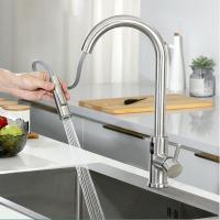 China Infrared Sensor Gooseneck Zinc Alloy Faucet For Kitchen Smart Non Contact for sale