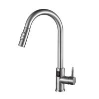 China Infrared Sensor Gooseneck Zinc Alloy Faucet For Kitchen Smart Non Contact for sale
