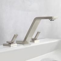 China 2 Handle Widespread Bathroom Faucet Tap For 3 Holes Solid Brass 8 Inch Waterfall for sale