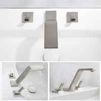 China 2 Handle Widespread Bathroom Faucet Tap For 3 Holes Solid Brass 8 Inch Waterfall for sale