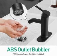 China Black RV Widespread Lavatory Faucet Vessel Sink Mixer Tap With Deck Plate for sale
