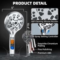 China Custom ‎2.5 Gpm Aluminum Shower Head Booster Premium Chrome for sale