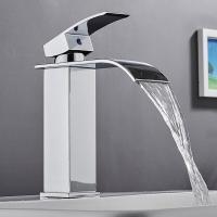 China Stainless Steel Waterfall Monobloc Kitchen Taps Sink Faucet Wide Mouth for sale