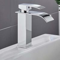 China Stainless Steel Waterfall Monobloc Kitchen Taps Sink Faucet Wide Mouth for sale