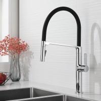 China All Copper Brushed Aluminum Faucets Rotating Gunmetal Kitchen Tap for sale